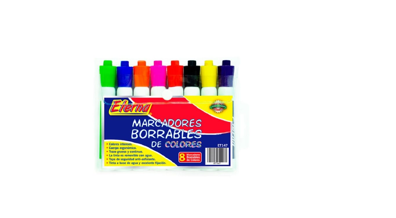 Marcadores-borrables-de-colores-eterna X 8 GENERICO | falabella.com