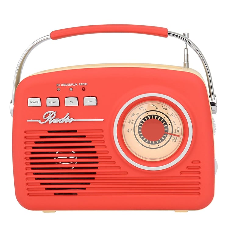 Radio Retro SuperSonic Sc-1201BT AMFM Bluetooth USB Rojo SUPERSONIC ...