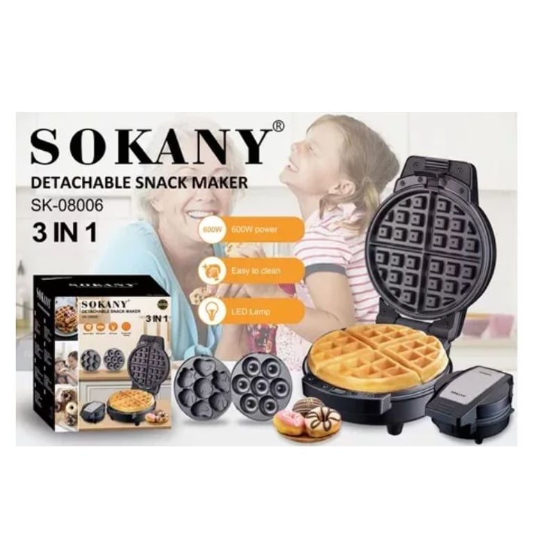 Waflera Sokany 3 En 1 Donas Y Cupcakes cocina GENERICO | falabella.com