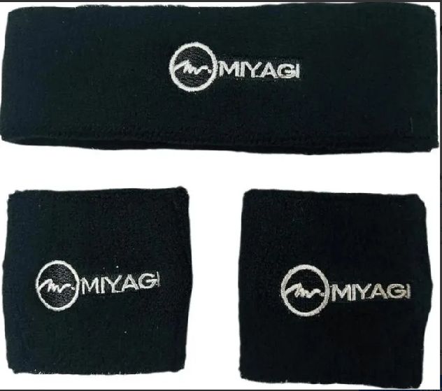 Set Kit Balaca y Muñequera Miyagi Algodón - M140 Negra MIYAGI ...