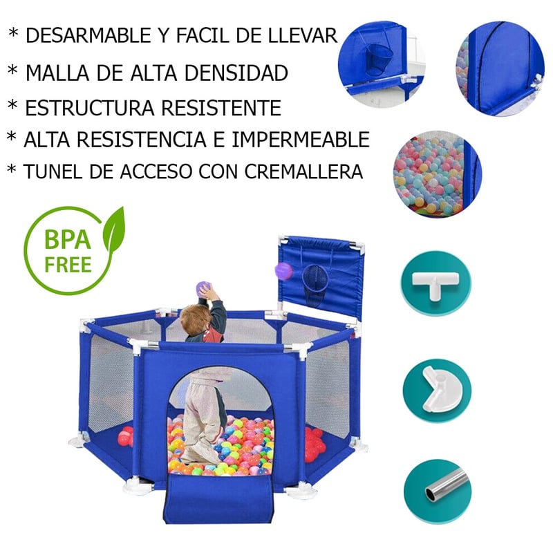 Corralito Para Bebé -ensamble Portátil-20 Peloticas GENERICO ...