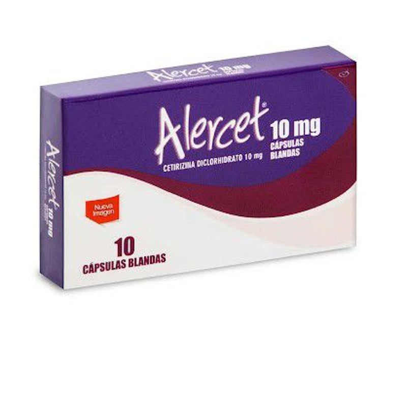 Alercet 10 Mg por 10 Capsulas Blandas. PROCAPS | falabella.com