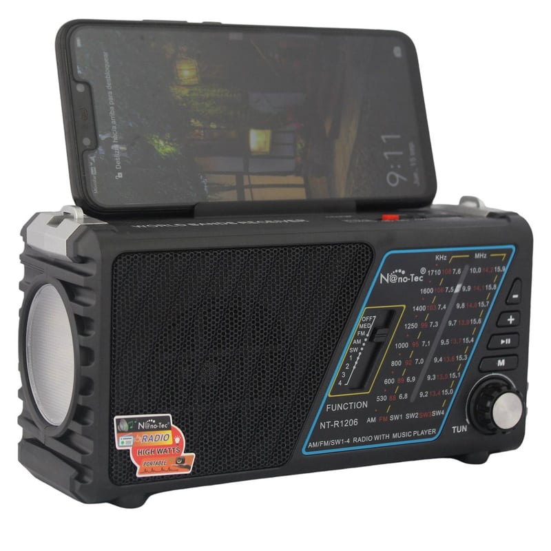 Radio Portatil 6 Bandas Analogo Con Bluetooth Y USB GENERICO ...