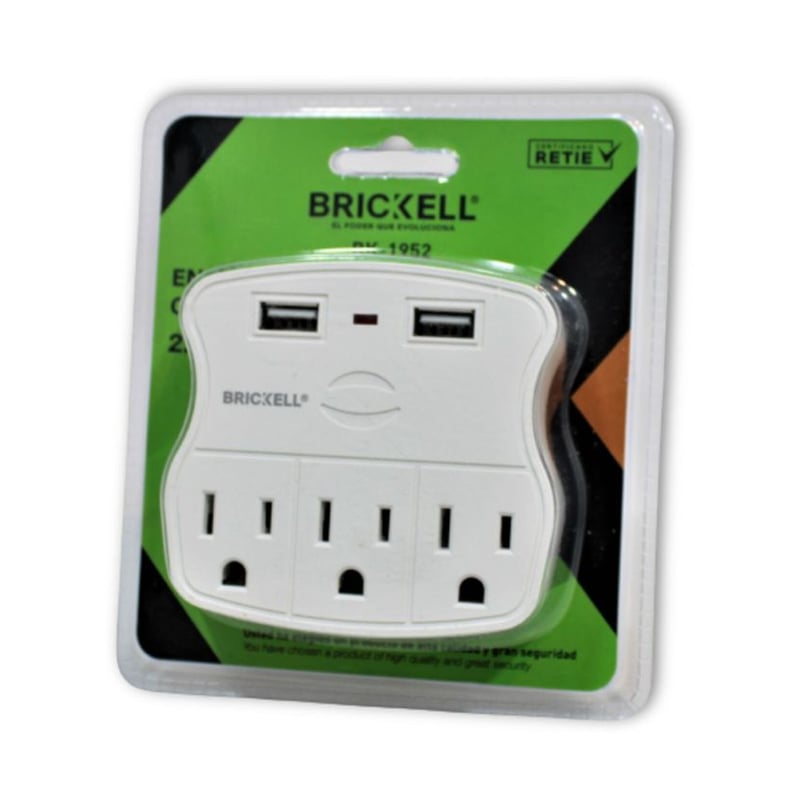 MULTITOMA DE PARED/ 3 SALIDAS Y 2 PUERTOS USB PARA CARGA. SWISSHOME DR ...