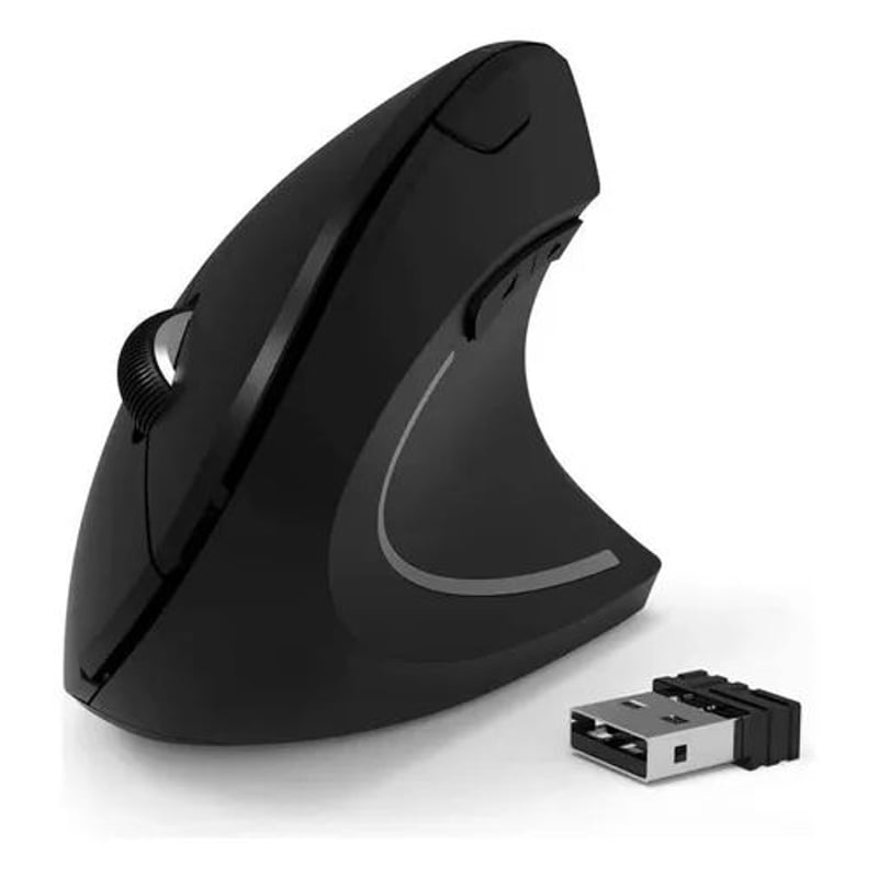 Mouse Vertical Inalámbrico- Óptico Ergonómico Negro GENERICO ...