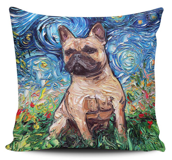 Funda Cojin Sin Relleno Noche Estrellada Perro Fawn French Pug TAYRONA ...