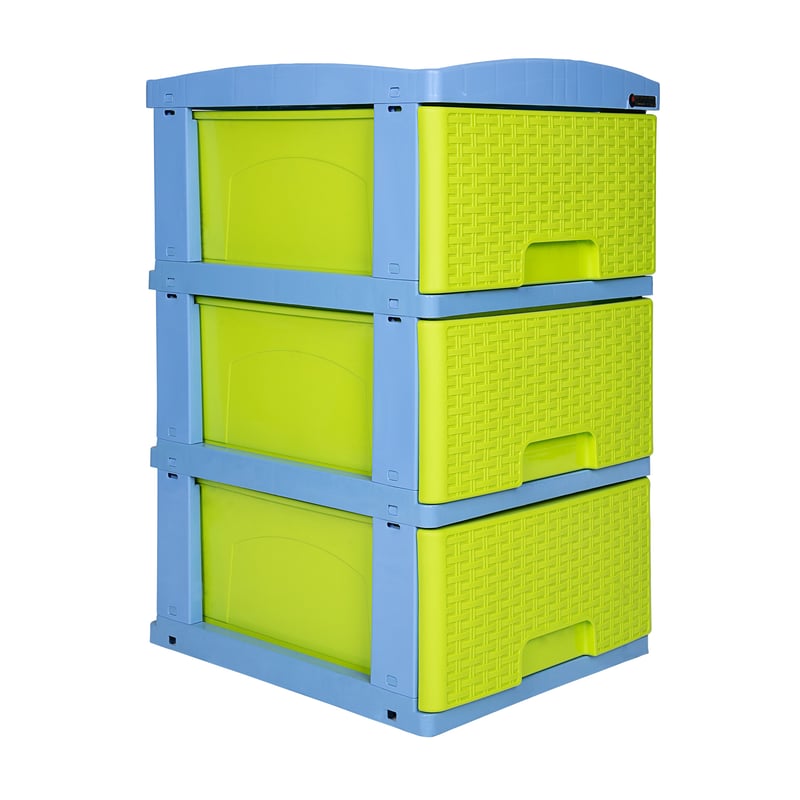 Practimueble Apariencia Rattan 3 Gavetas Colplast Color Verde Limon ...