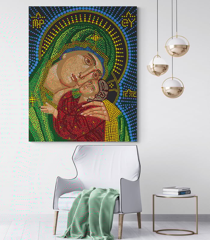 Cuadro En Lienzo Religioso Virgen Maria 023 80x100cm TAYRONA STORE ...