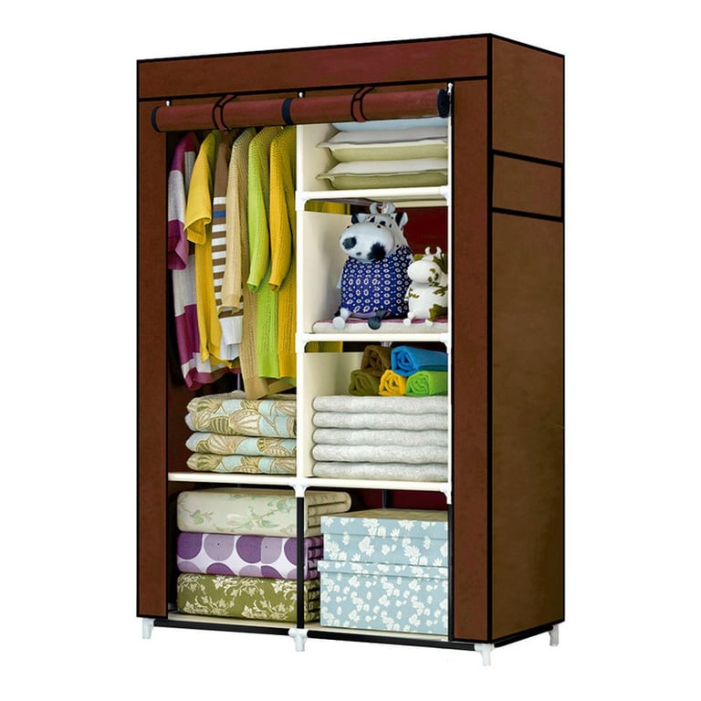 Armario Closet Doble Desarmable Portatil Cafe RACK PACK | falabella.com