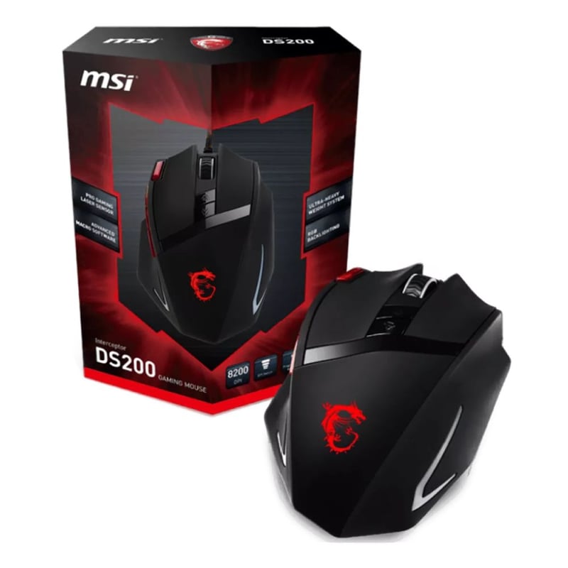 MOUSE GAMER MSI DS200 10 BOTONES USB MSI | falabella.com