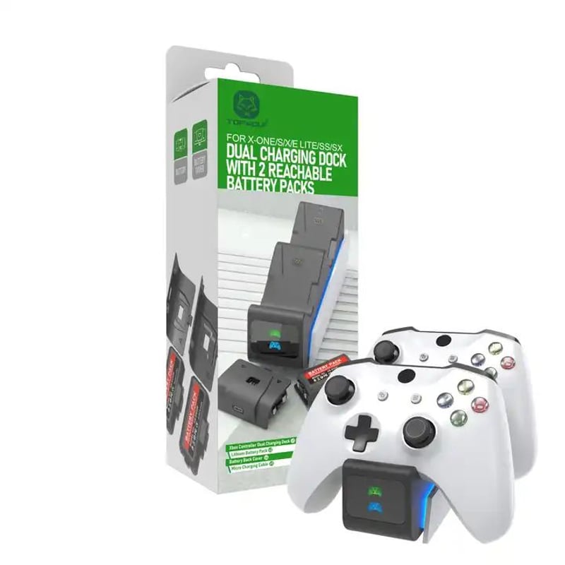 Base De Carga Con 2 Baterías 1100mh Para Control De Xbox One GENERICO ...