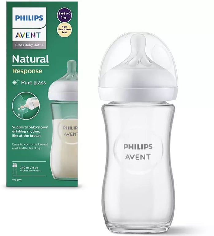 Avent Tetero 8 Onz Vidrio MedicadoBebe Biberón AntiGas AVENT ...