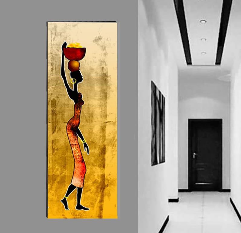 Cuadro Vertical Con Marco MDF Imagen Digital vinilo adhesivo 70x25cm ...