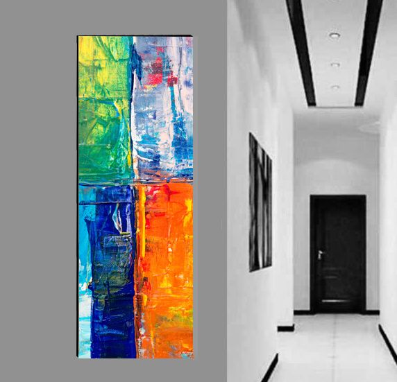 Cuadro Vertical Con Marco MDF Imagen Digital vinilo adhesivo 70x25cm ...