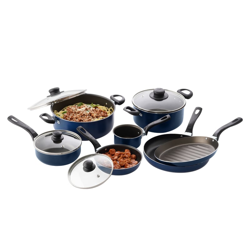 Juego de Ollas Bateria Universal 11 Piezas Antiadherente Azul UNIVERSAL ...