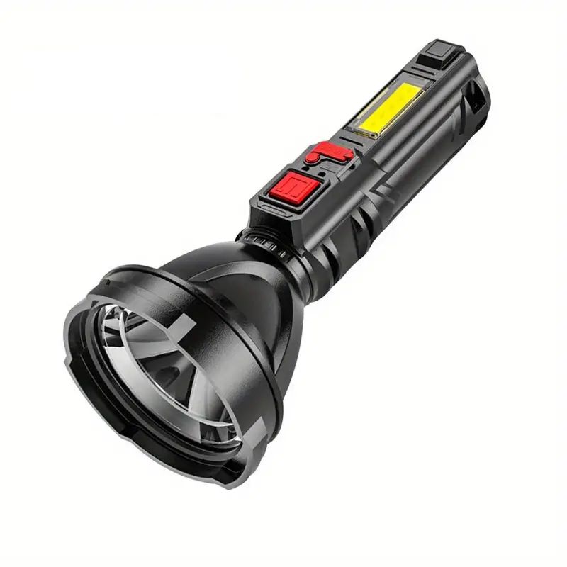 Linterna LED Recargable doble Foco Potente y Ambiental GENERICO ...