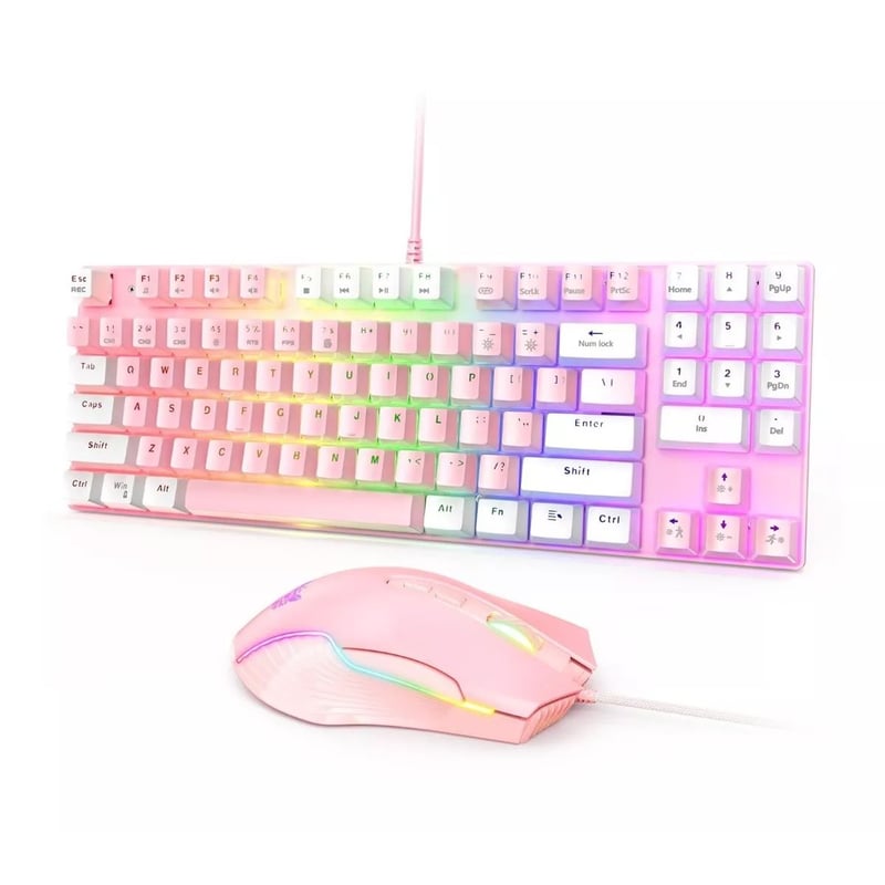 Combo Gamer Teclado y Mouse G26-CW905 Pink Mecánico Onikuma ONIKUMA ...