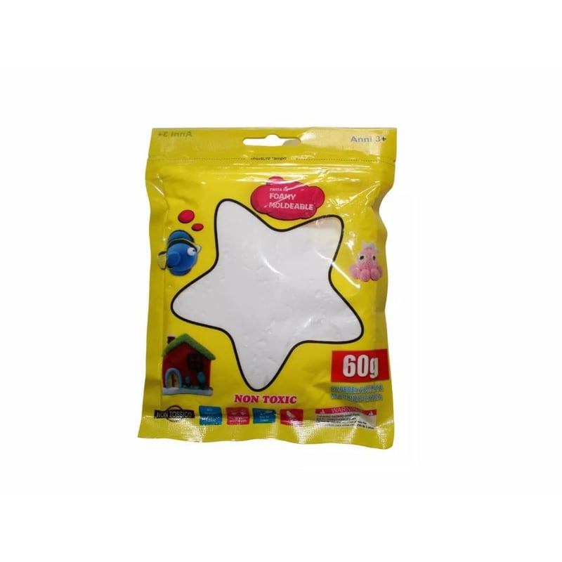 Foamy Moldeable Flexible Unicolor X 60 Gramos BLANCO GENERICO ...