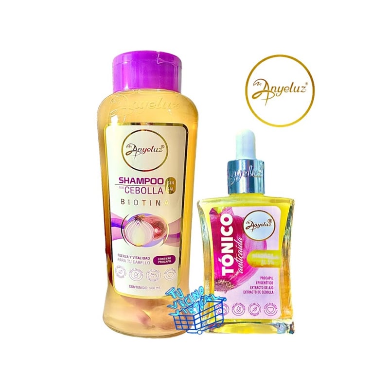 Kit x 2 shampoo cebolla y tonico anticaida - Anyeluz ANYELUZ ...