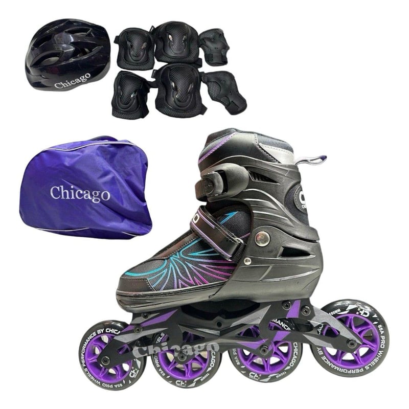 Patines Semiprofesionales Morado Lineas CHICAGO | falabella.com