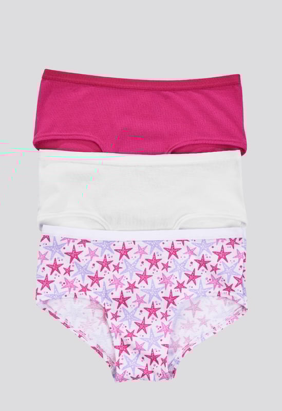 Cachetero Paq X3 Infantil Estampado/Blanco/Fucsia FI 79154 FORMAS ...