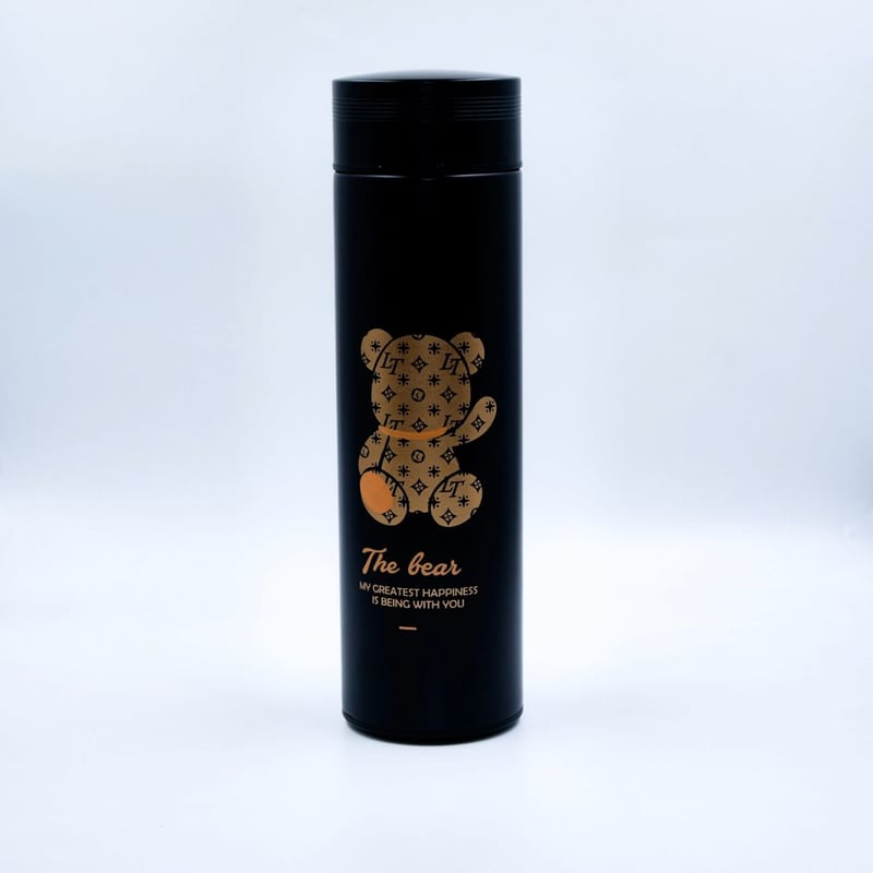 Termo Acero Inoxidable Negro Con Diseño De Oso Lt 450Ml GENERICO | falabella.com