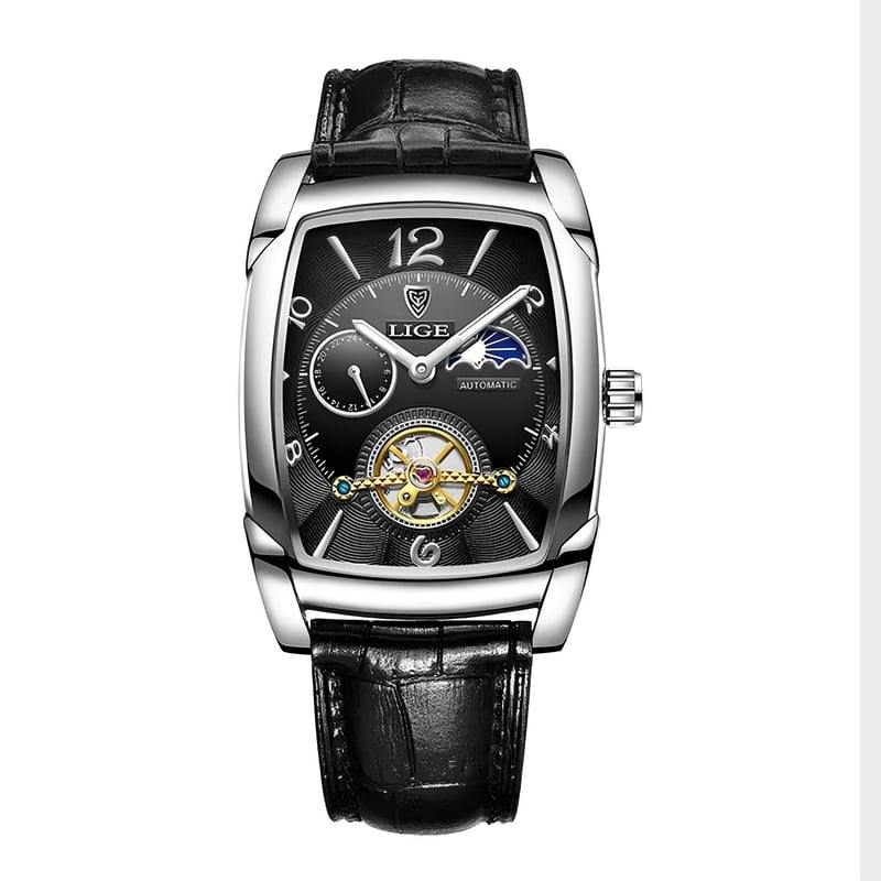 Reloj Automatico LIGE Original con correa de Cuero LIGE | falabella.com