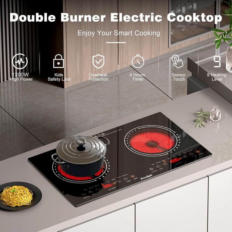 Estufa De Inducción 2 Puestos Digital 1200w Cada Hornilla SWISSHOME DR ...