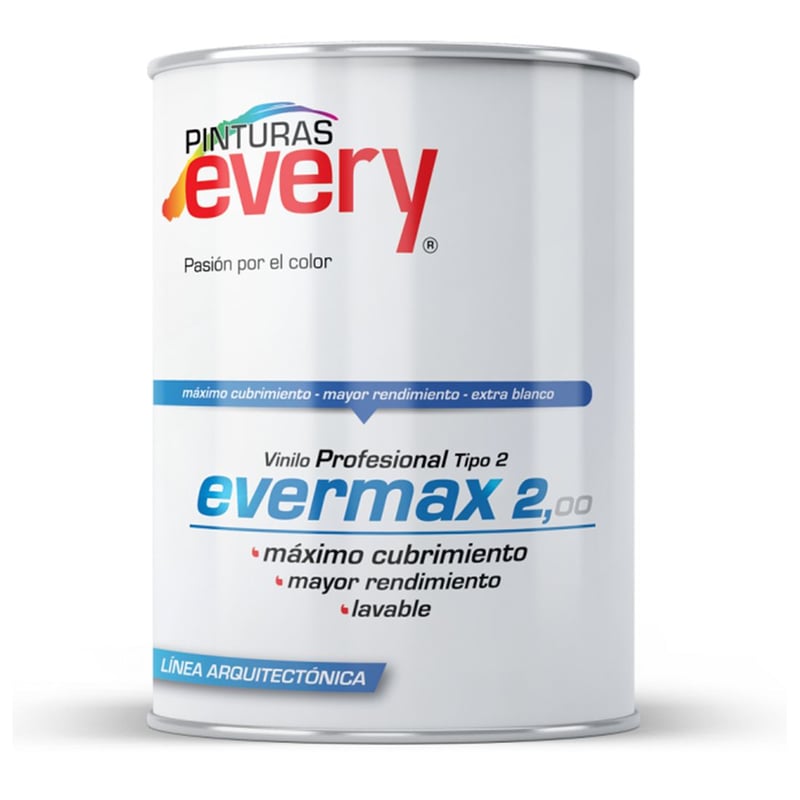 Pintura Vinilo Tipo 2 Evermax Galón Azul PINTURAS EVERY | falabella.com