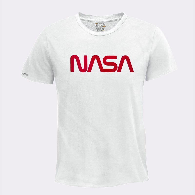 Camiseta Nasa letras rojas hombre Blanca Original Nu Crown GENERICO | falabella.com