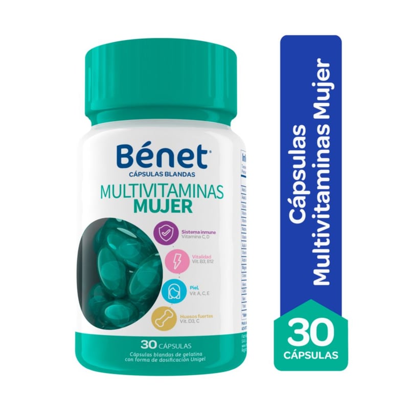 Cápsulas Blandas Multivitaminas Benét Mujer BENET | falabella.com