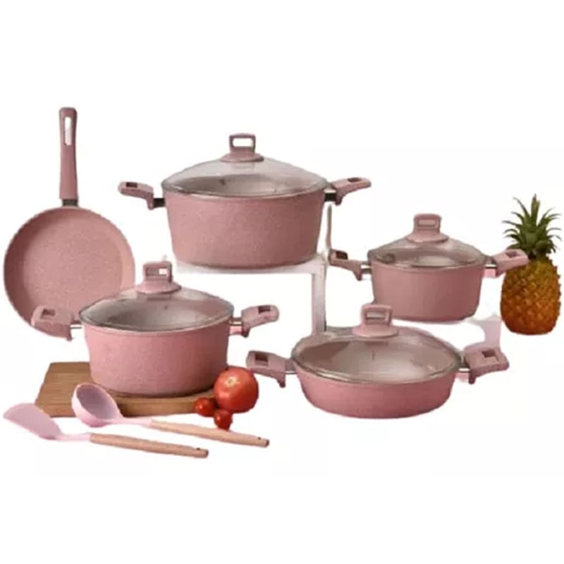 Set De Ollas De Cocina De Aluminio Forjado 12 Piezas SCHAFFHAUSEN ...