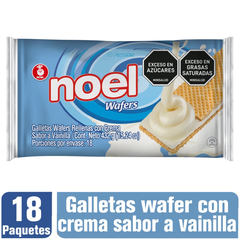 Galletas Wafer Noel Vainilla x 18 paquetes NOEL | falabella.com
