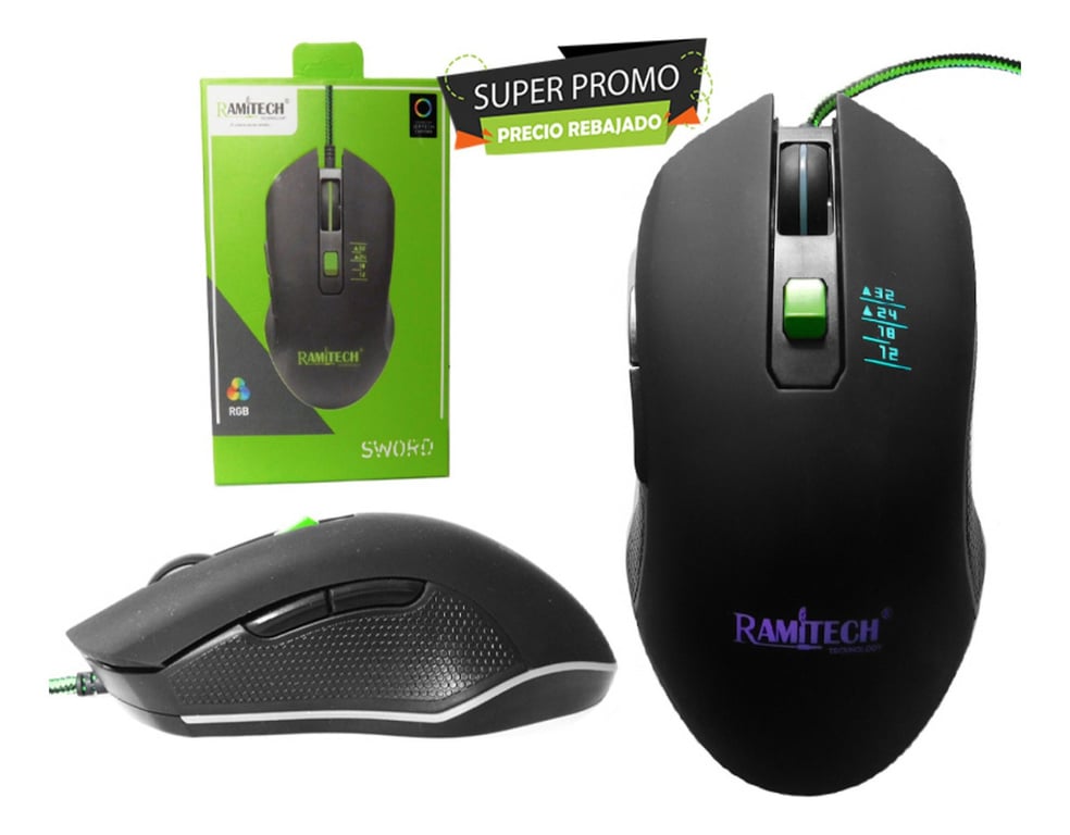 Mouse Gamer Pro Alambrico Ramitech Retroiluminado 6 Botones GENERICO ...