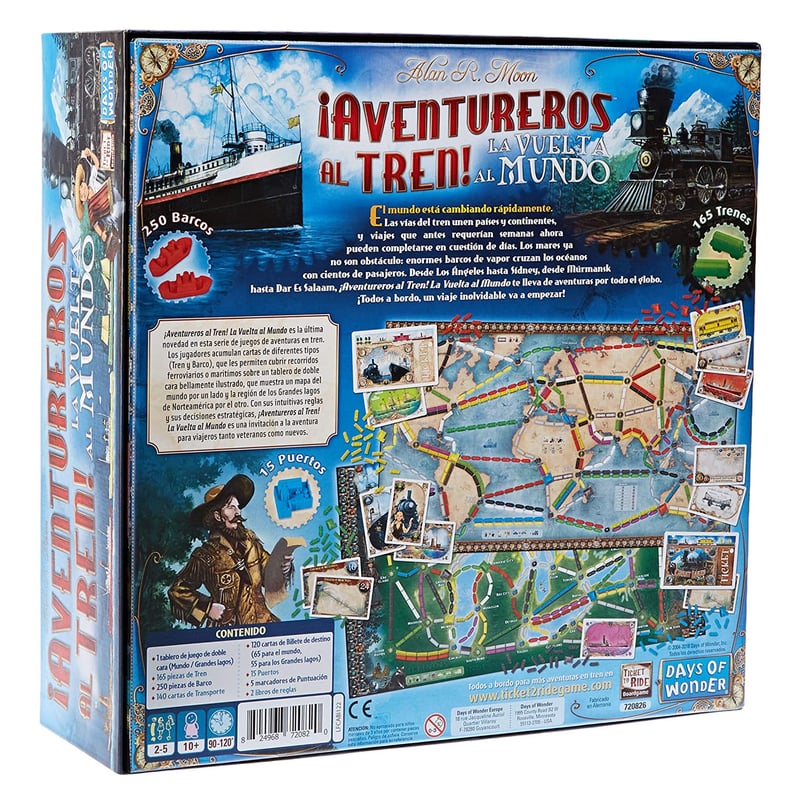 Aventureros Al Tren La Vuelta Al Mundo Juego de Mesa Español ASMODEE | falabella.com