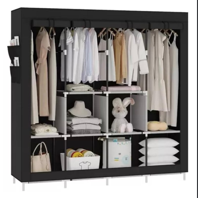 Closet Armario Doble Grande Desarmable Portatil Con Forro HOME ...
