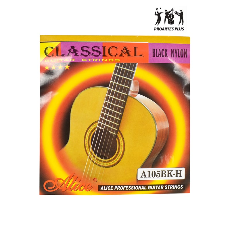 ENCORDADO GUITARRA CLASICA ALICE AC105BK-H TENSION FUERTE ALICE | falabella.com