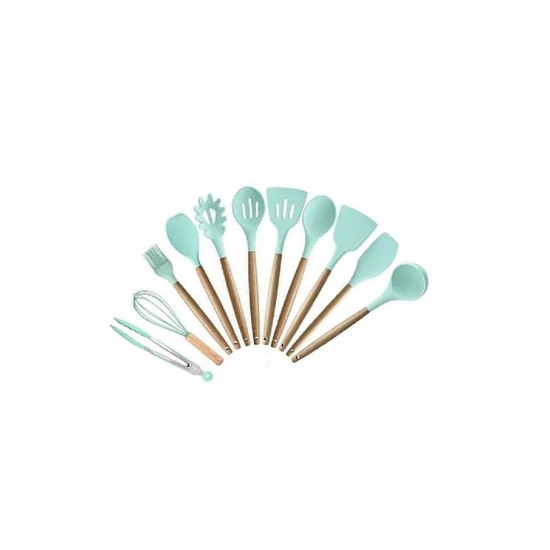 Cucharones Set 12 Utensilios De Cocina Silicona Resistente Calor ...