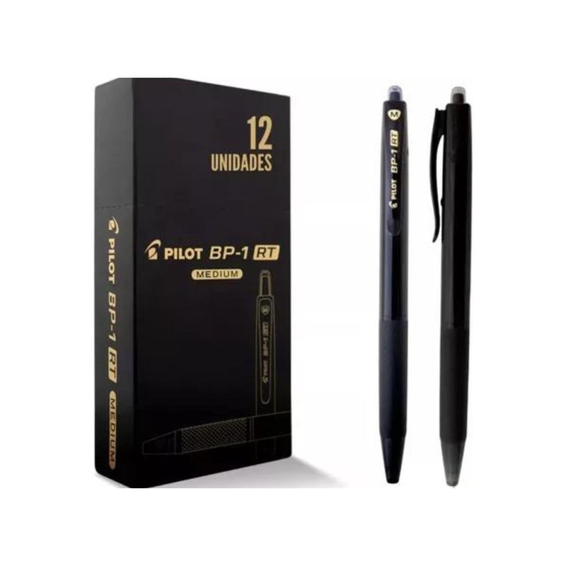 Boligrafo Retractil Bp1 Negro Medio Pilot X 12 Unidades PILOT ...