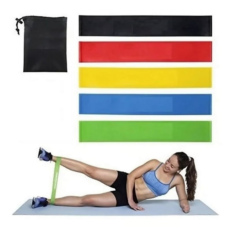 Kit 5 Bandas De Resistencia Para Hacer Ejercicios Elasticas GENERICO | falabella.com