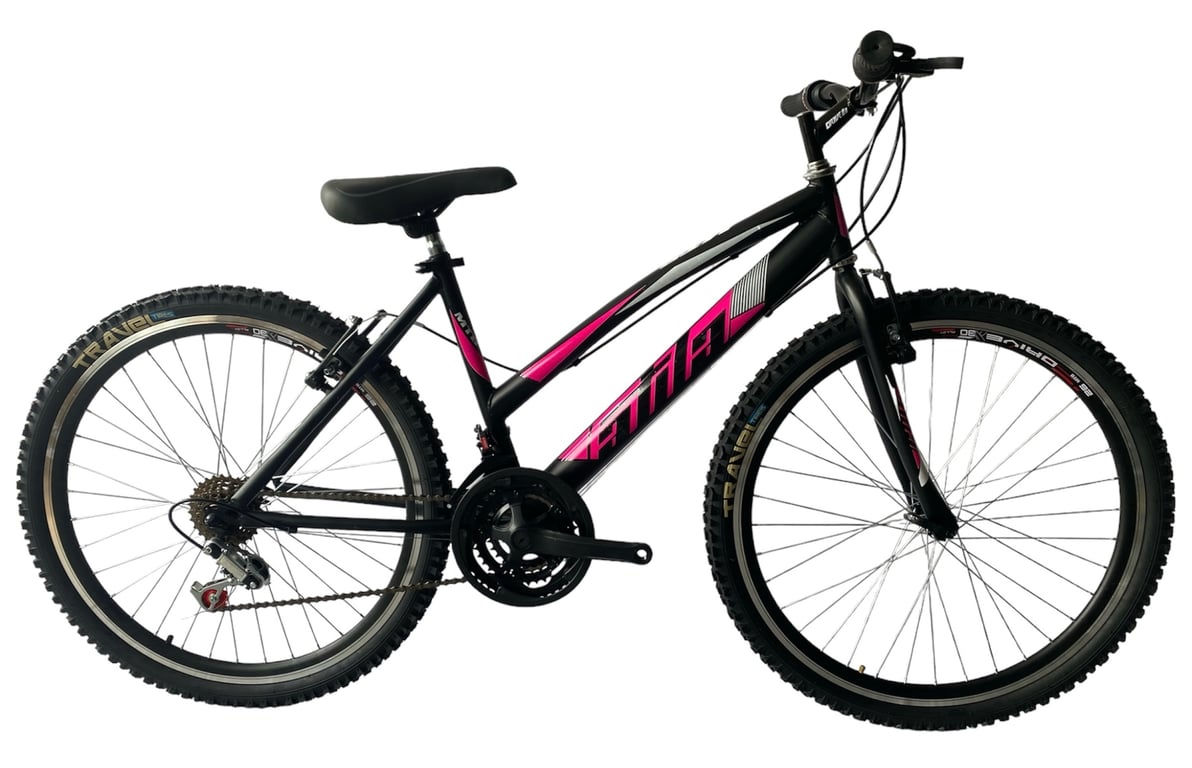 Bicicleta MTB para Mujer rin 26 con 18 cambios Negro Fucsia ATILA ...
