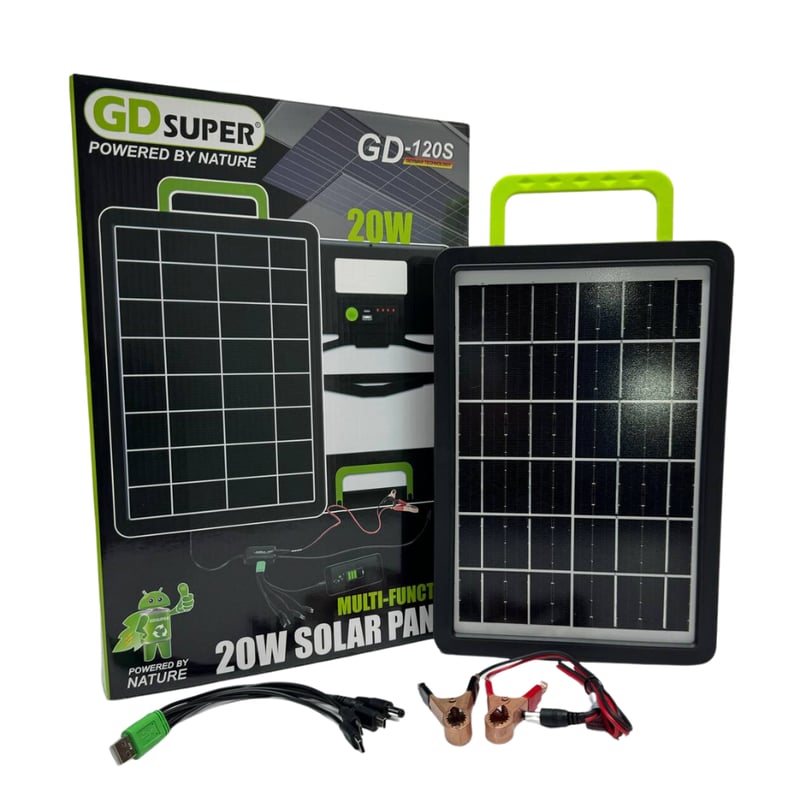 Panel Solar De Bateria Integrada Recargable Carga Rápida 20w GENERICO ...