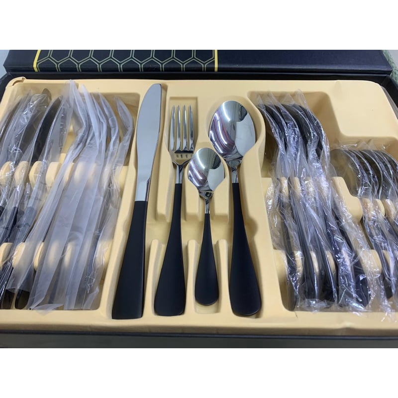 Juego Cubiertos Lujo Set 24 Piezas Acero Inoxidable 24pc CUBITT ...