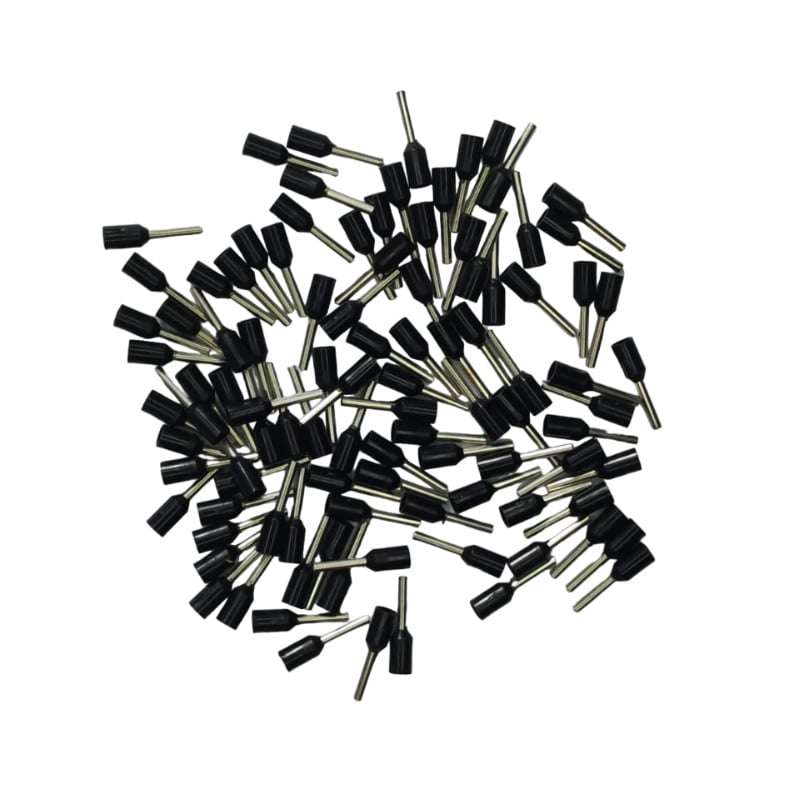 100pcs Terminal Pin Tubular Cable Calibre 20AWG E7508 NEGRO GENERICO ...
