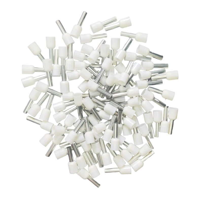 100pcs Terminal Pin Tubular Cable Calibre 10AWG E6012 BLANCO GENERICO ...
