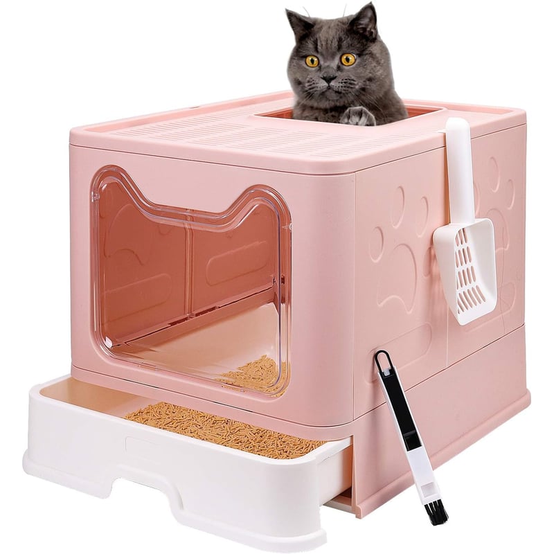 Arenera Plegable Con Bandeja 100% ABS Rosa CATLIKE | falabella.com