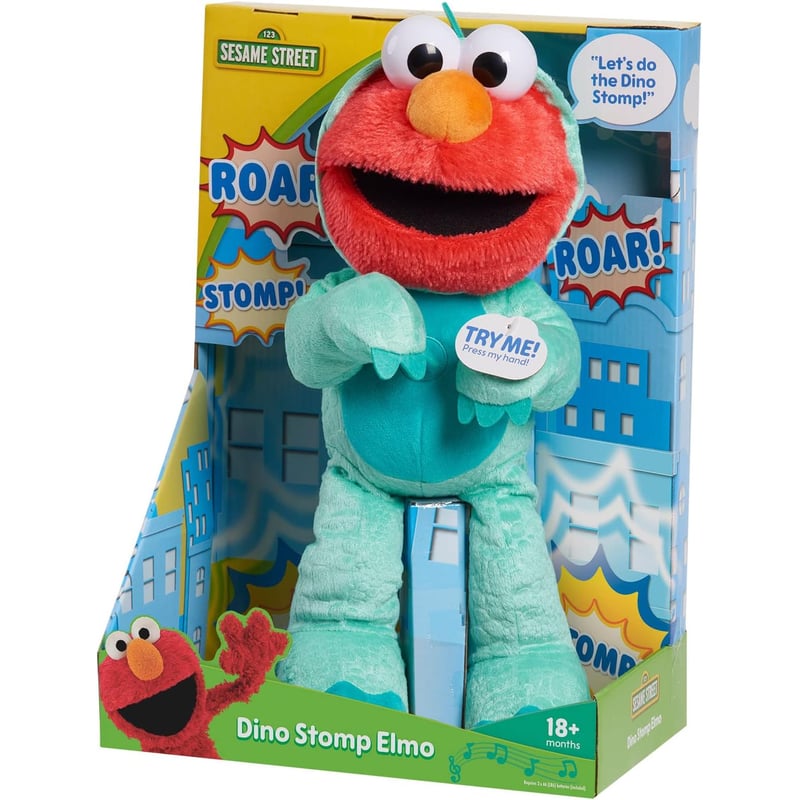 Peluche Muñeco Elmo Risas Canta Y Baila Disfraz De Dino PLAZA SESAMO ...
