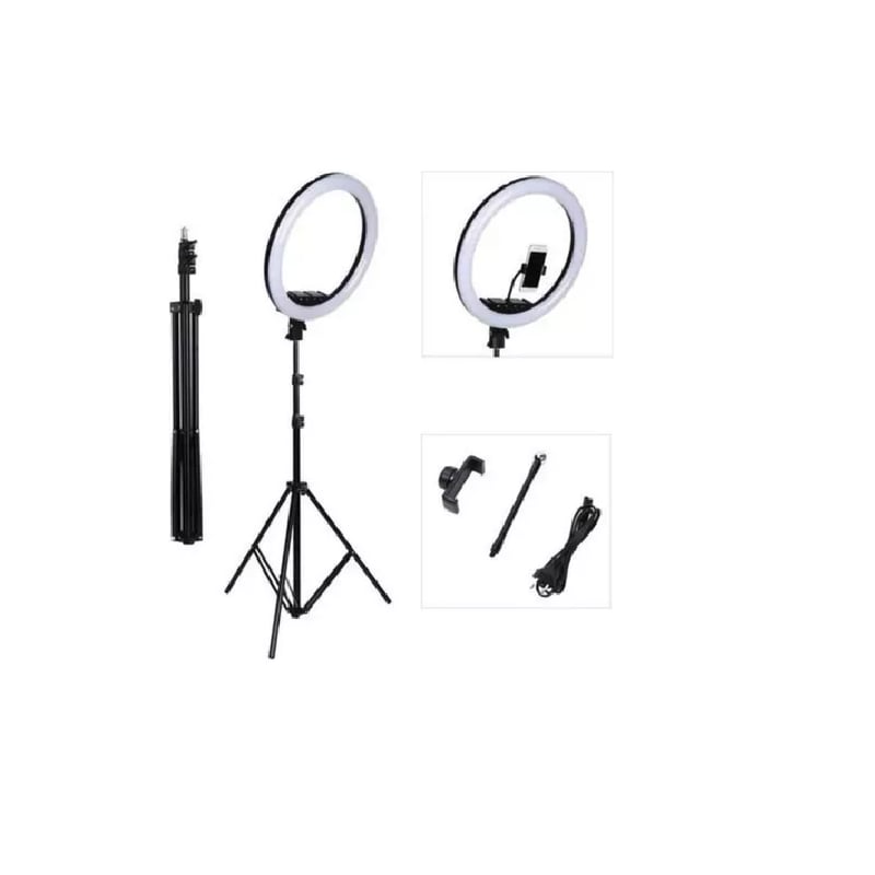 Aro De Luz Led Flash 45 Cm Fotografía Selfie Con Trípode SKY ...