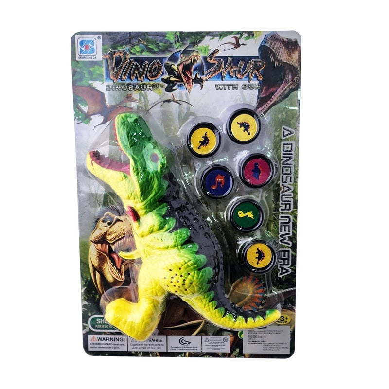 Pistola Dinosaurio Rex Lanza Tazos Juguete Niño Interactivo GENERICO | falabella.com