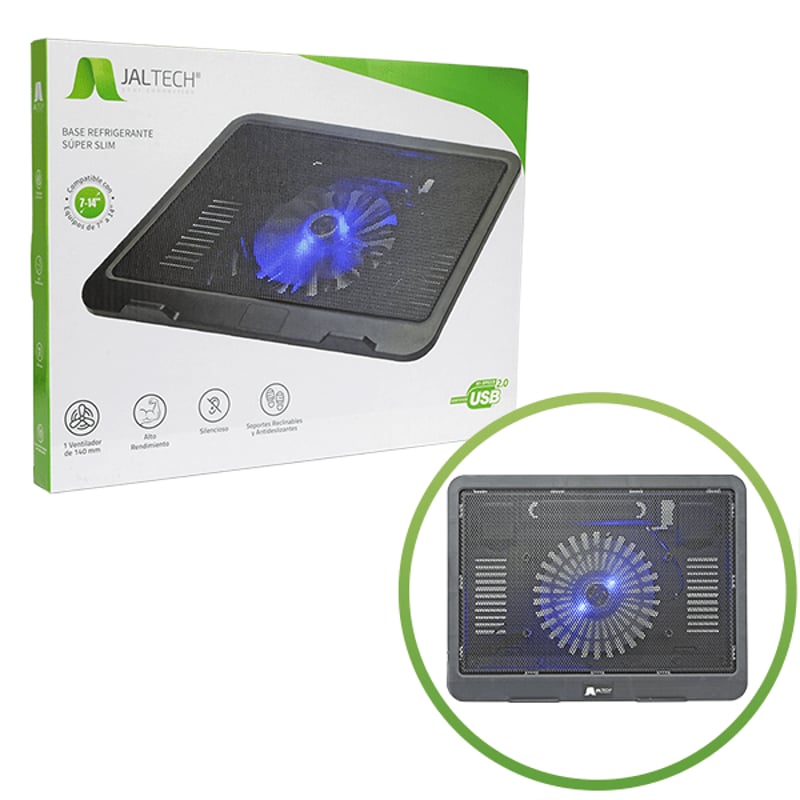 Base Refrigerante Jaltech Super Slim 1 Ventilador JALTECH | falabella.com